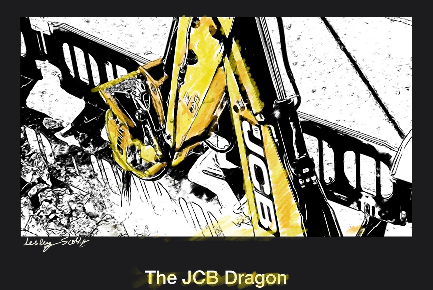 The Yellow JCB Dragon – LesleyScoble.com