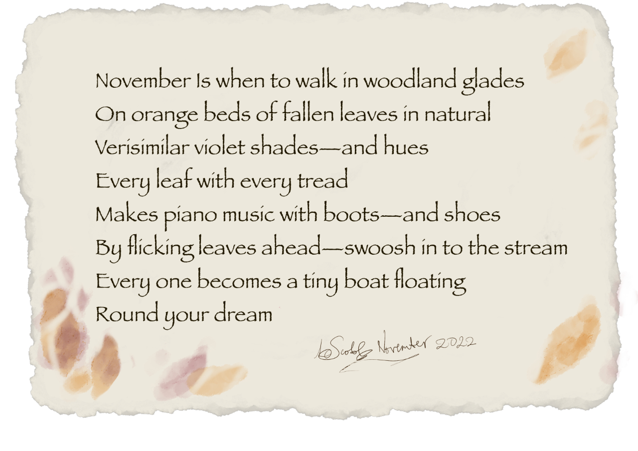 November: an acrostic poem – LesleyScoble.com